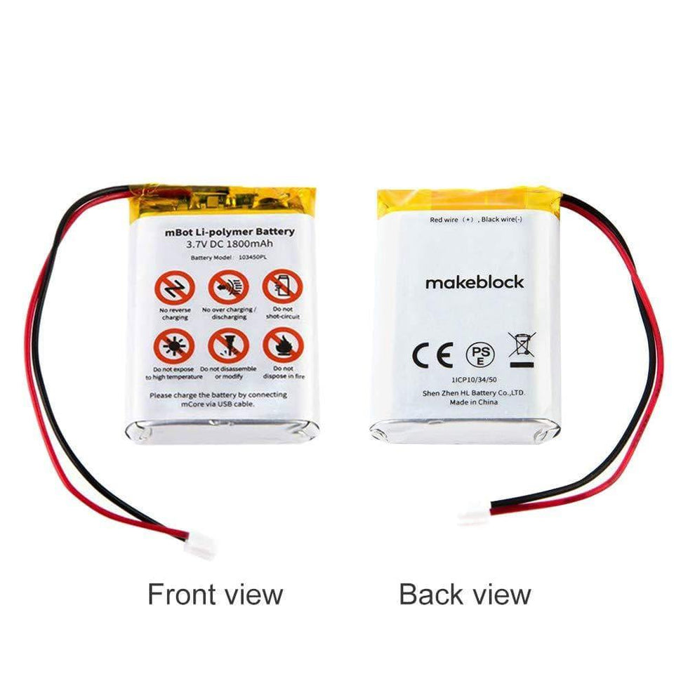 Rechargeable Li-polymer Battery for mBot Robot Kit – Makeblock